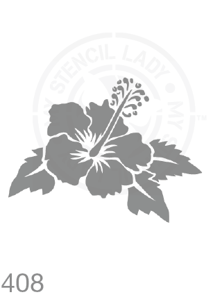 hibiscus stencil