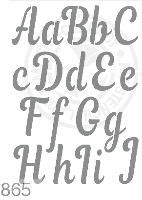 letter stencils script