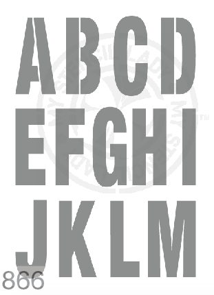 stencil block font