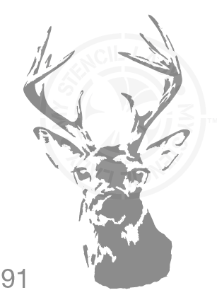 deer stencil drawing