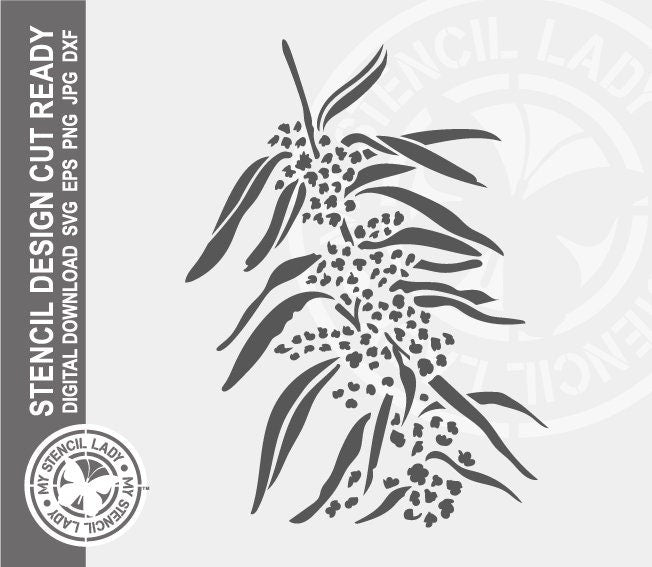 Acacia 1497 Stencil Digital Download Laser Cricut Cut Ready Design Tem ...