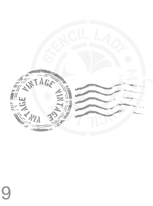 My Stencil Lady Australian Made Vintage Style Postal Stamp Stencils 09