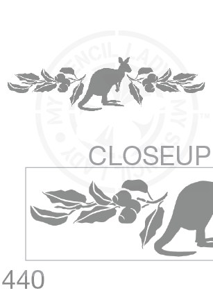 Kangaroo Stencil 440 Australian Natives Plants and Animals Reusable Te ...