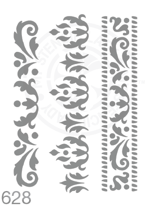 Border Stencil 628 Decorative Reusable Borders Stencils and Templates ...