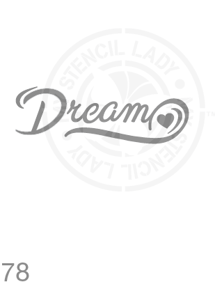 Australian Stencils My Stencil Lady Dream Word Wall Art 078