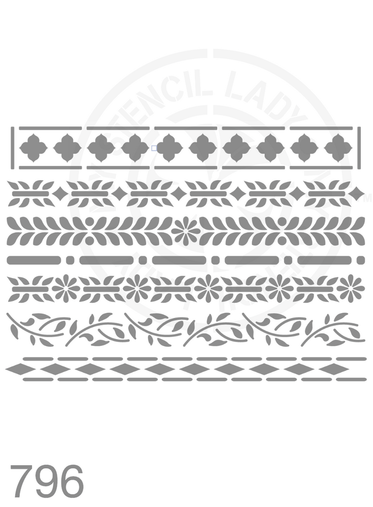 Indian Bone inlay Style Stencils | Australian Stencils | Stencil 796 ...