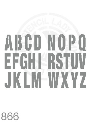 Alphabet Block Style Stencil 866 Reusable Templates and Stencils for D ...