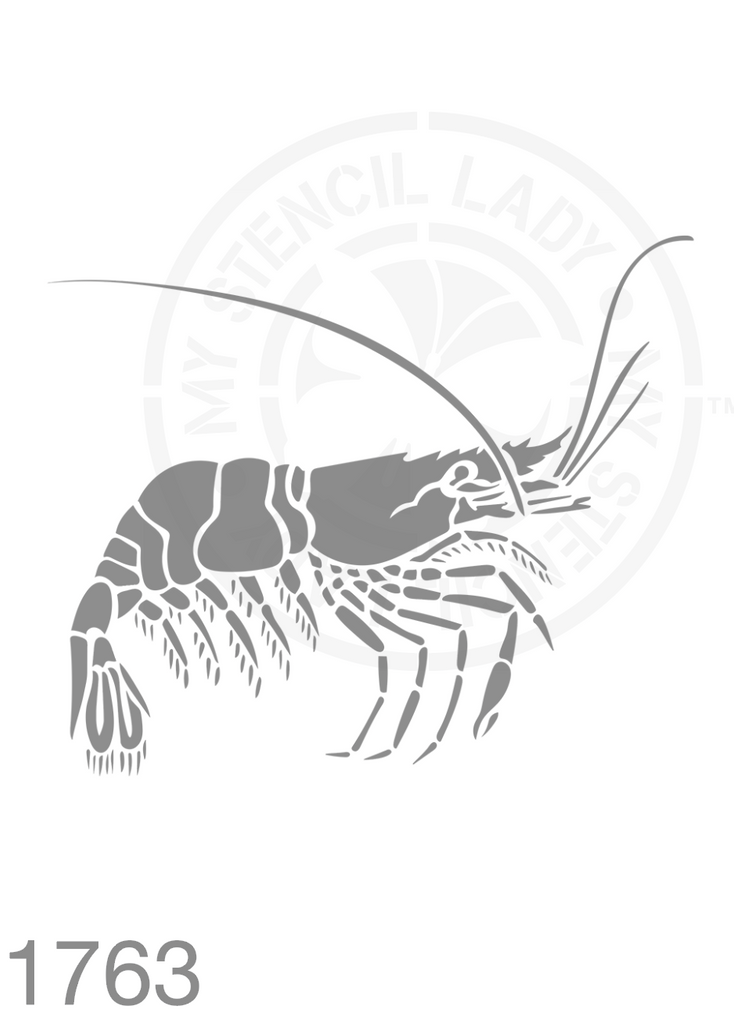 My Stencil Lady | Australian Made | Prawn | Detailed Ocean Animals