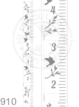 My Stencil Lady Australian Made Height Chart DIY Painting Growth